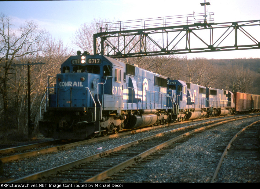 CR SD-50 #6717 is in charge of a northbound